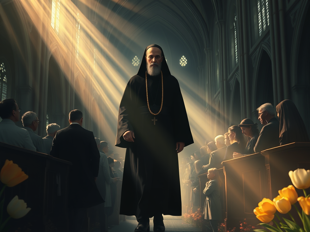 Greg Wood, i sit with a serbian monk – DODGING THE RAIN