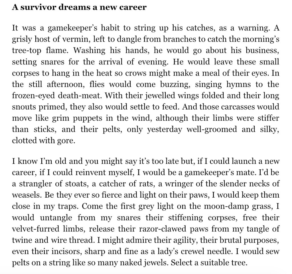 Abigail Ottley, Survival – DODGING THE RAIN